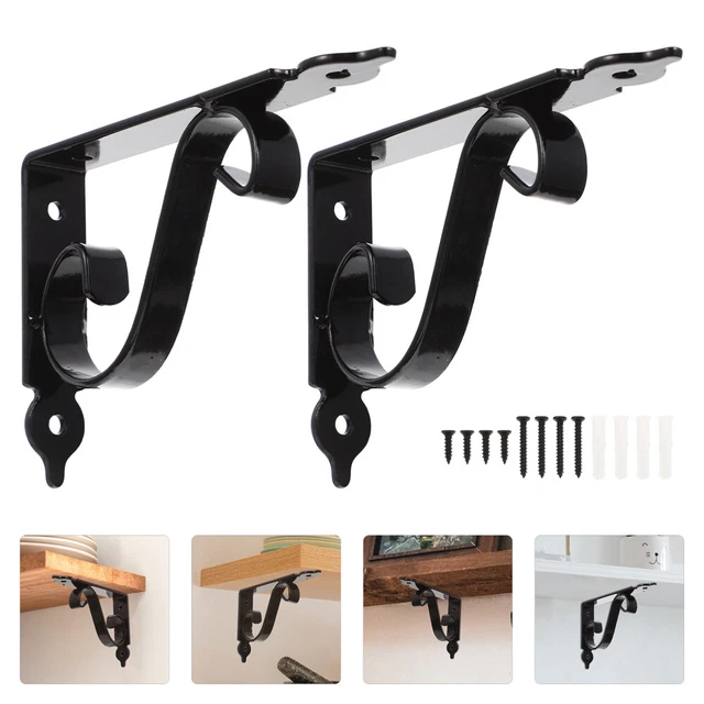 STAFFE A L da parete resistenti per scaffali - nero (15x11,5 cm) EUR 21 ...