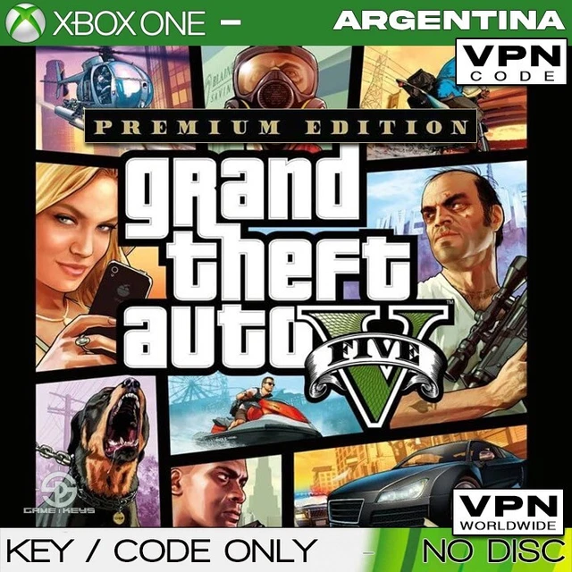 GRAND THEFT AUTO V GTA 5 Premium Edition - XBOX one Key ARGENTINE ☑VPN EUR 10,79 - PicClick FR