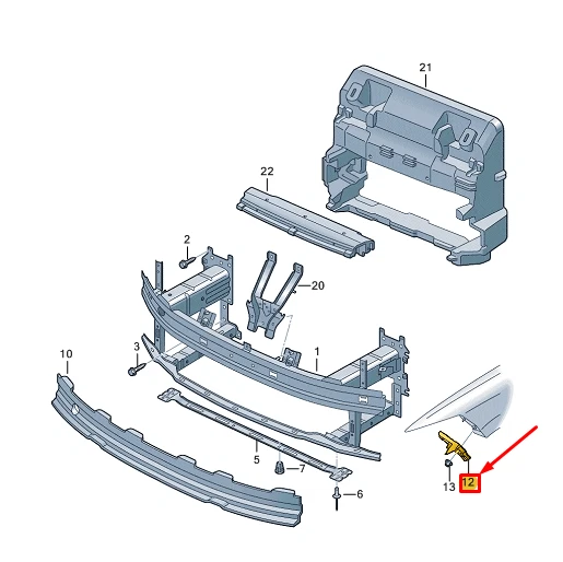 AUDI Q4 GUIDA paraurti anteriore sinistra sezione 89A807183B NUOVO ...