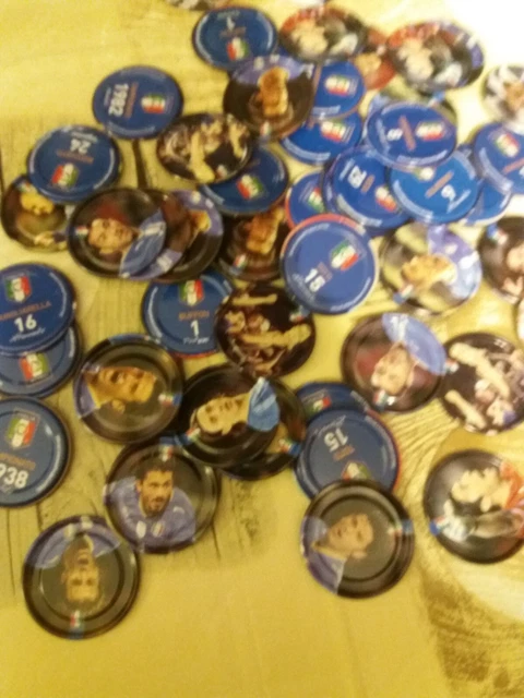 LOTTO 65 DISCHETTI ALBUM AZZURRI I DISCHETTI DELLA NAZIONALE ITALIANA ...