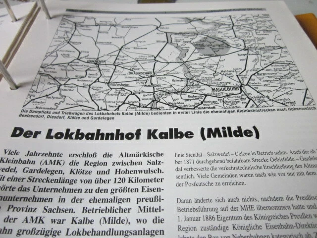 BAHNBETRIEBSWERK MIT GLEISPLAN N 16 Lokbahnhof Kalbe an der Milde 16S ...