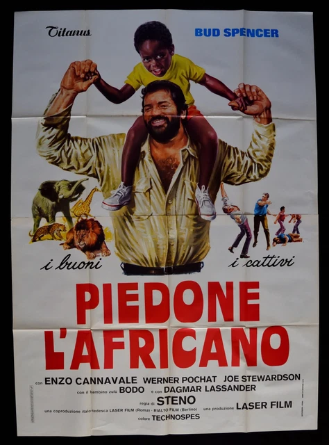 MANIFESTO PIEDONE L'AFRICAIN Bud Spencer Enzo Cain Lassander A218 EUR ...