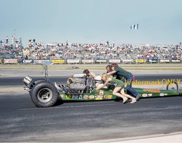 &DENNIS PROCHASKA& 1970'S Rear Engine Top Fuel Dragster PHOTO! #(1) $16 ...