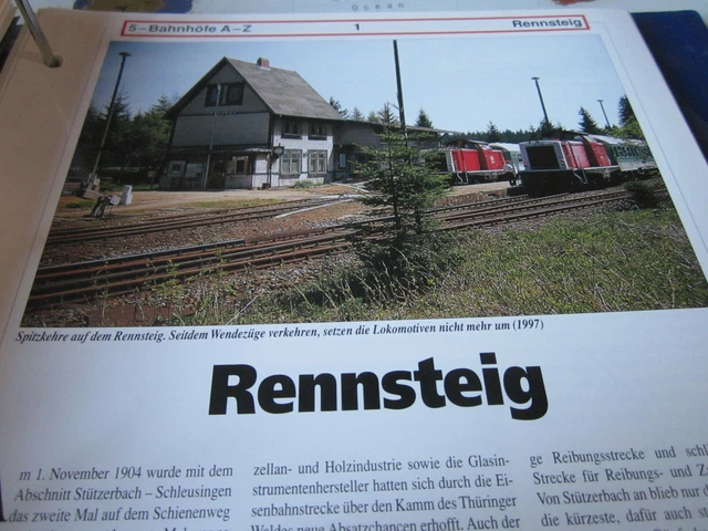 BAHNHOF MIT GLEISPLAN Rennsteig Thüringen 6S EUR 5,95 - PicClick DE
