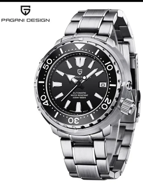 PAGANI DESIGN PD-1695 / 40mm TUNA AUTOMATIC WATCH / SEIKO NH35/SAPPHIRE ...