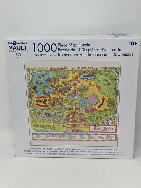 WDW 50TH VAULT Collection Magic Kingdom Park Map 1000 Piece Puzzle ...