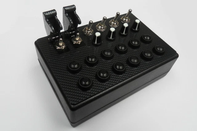 BBJ SIM RACING PC USB 30 Function Pro Series Button Box Black/Carbon £ ...