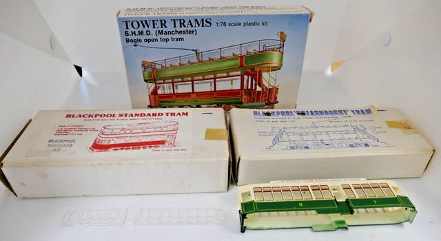 BRITISH TRAMS BLACKPOOL Manchester Tram Unbuilt Scale Models Job Lot £9 ...