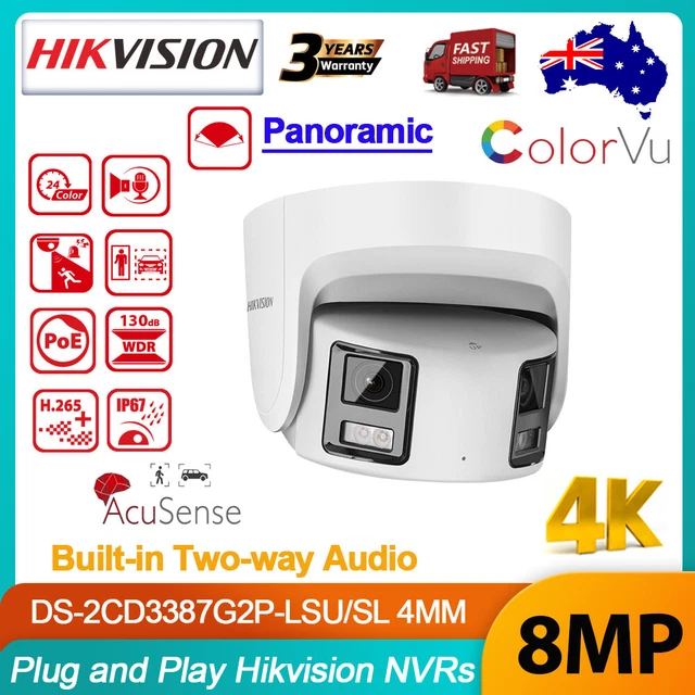 NEW HIKVISION 4K 8MP Panoram ColorVu IP Camera 2-Way Audio DS-2CD3387G2P-LSU/SL $431.59 ...