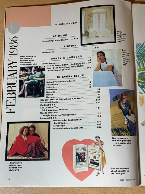 VINTAGE CLEO MAGAZINE Australia #160 February 1986 Lauren Helm Don ...