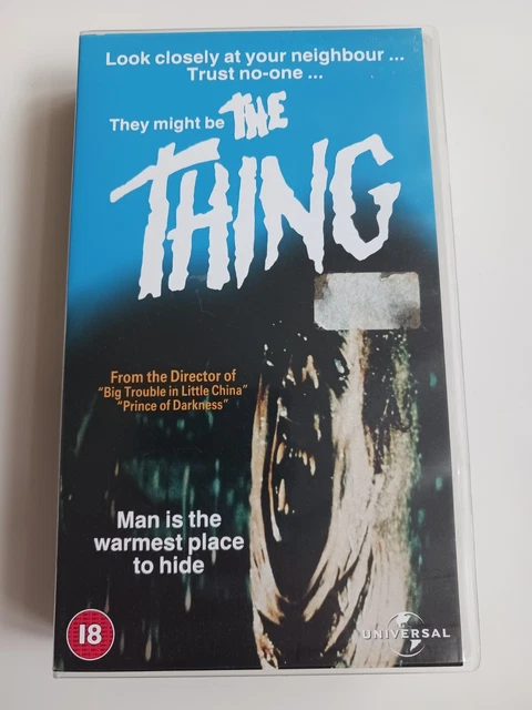 THE THING VHS Video Tape Horror John Carpenter Kurt Russel 1982 . 1991 ...
