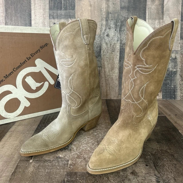 ACME VINTAGE SUEDE Extra Wide Roughout Cowboy Boots Mens 10 EW £204.05 ...