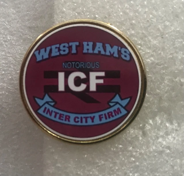 WEST HAM UTD Icf Ultras Pin Badge Gilt Metal Mount Quick Dome Epoxy ...