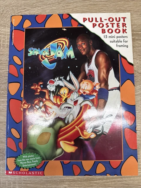 VINTAGE 1996 SCHOLASTIC Space Jam Pull-Out Poster Book with 15 Mini ...