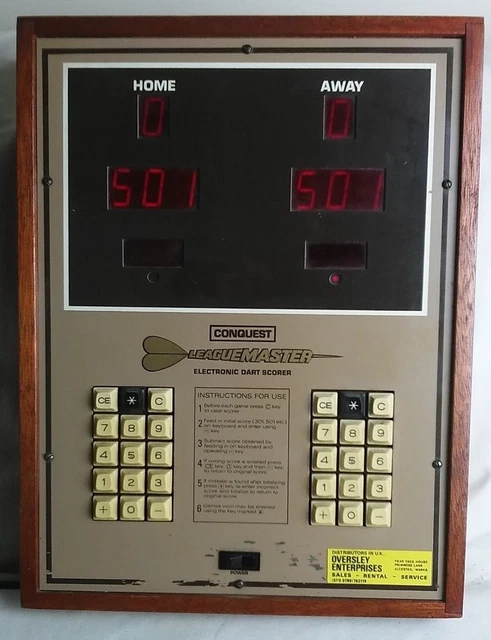 VINTAGE CONQUEST LEAGUEMASTER Electronic Dart Scorer Pub Club Tested ...