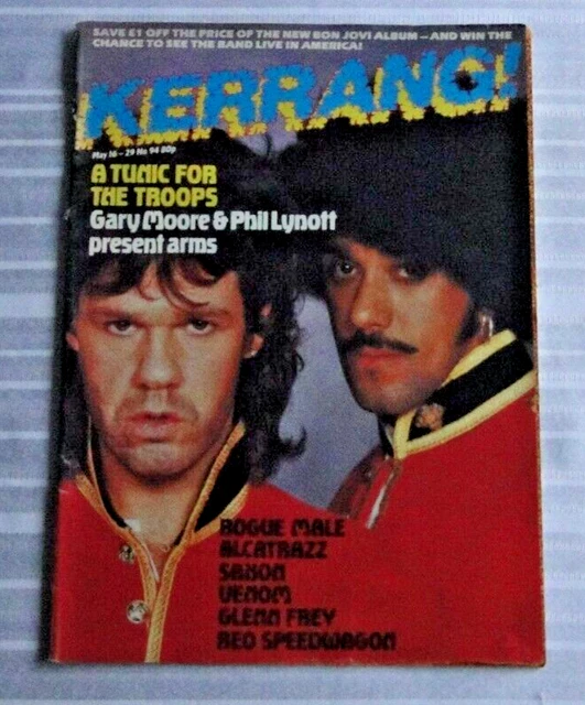 VINTAGE MAGAZINE KERRANG! #94 Gary Moore & Phil Lynott Reo Speedwagon ...