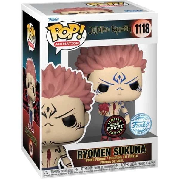 FUNKO POP JU-JITSU Kaisen #1118 Ryomen Sukuna Glow Chase Special ...