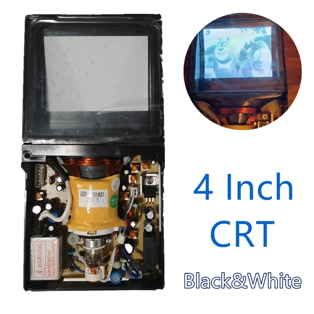 MICRO 4& CRT Black White Monitor Vintage CRT Screen Electronic Picture ...