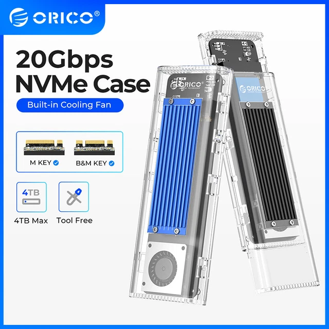 ORICO 20GBPS PCI-E M.2 NVME SSD Enclosure USB C Gen2 M.2 External Case M213C3-G4 $33.87 ...