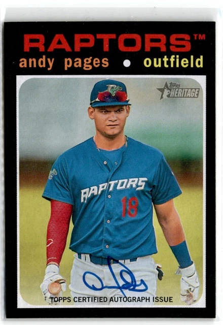 2020 TOPPS HERITAGE Minor League Real One Andy Pages Auto Dodgers #Roa ...
