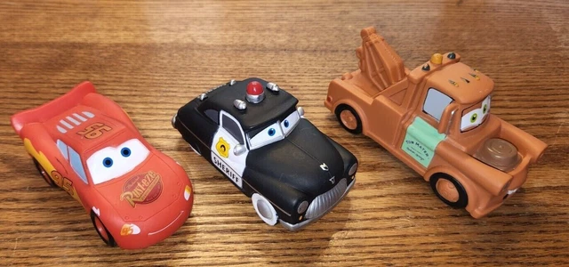 DISNEY PIXAR LIGHTNING McQueen Rust-eze Tow Mater Sheriff Mercury ...