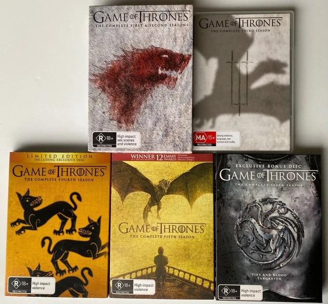 GAME OF THRONES Season 1-6, 1 2 3 4 5 6 DVD Region 4 GOT Pre Owned £24. ...