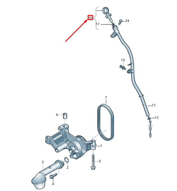VW TRANSPORTER VI T6 Oi Dipstick 03L115611D NUOVO ORIGINALE EUR 29,22 ...