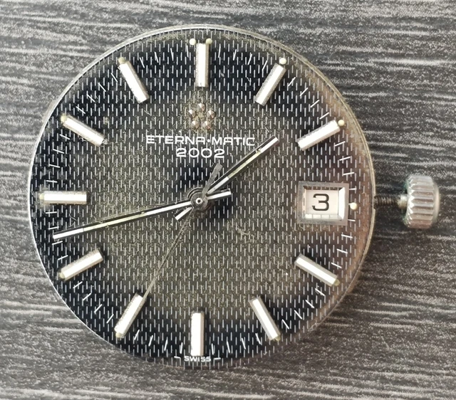 VINTAGE MEN'S ETERNA Eterna-matic 2002 automatic watch movement ETA ...