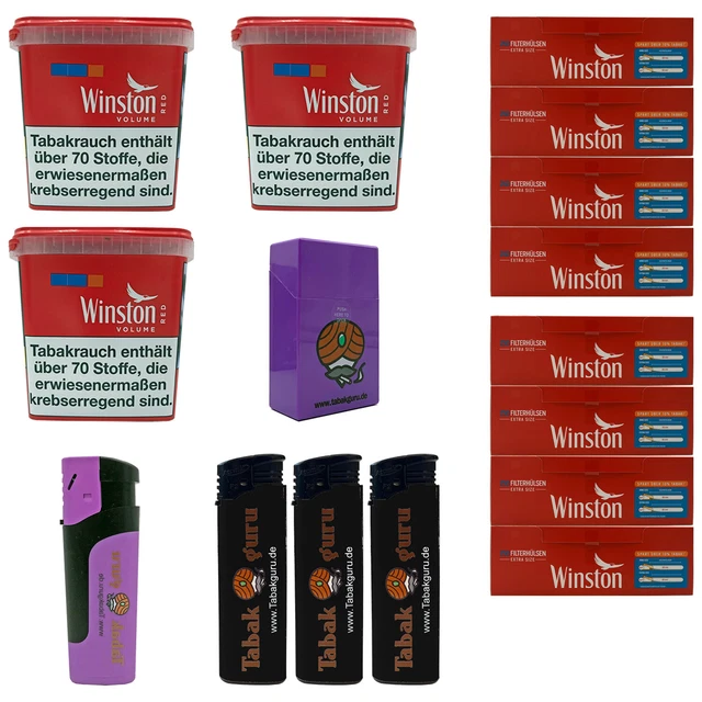 WINSTON RED/ROT GIANT Box 3x 195g Volumentabak, 2000 Winston Extra ... WINSTON RED/ROT GIANT Box 3x 195g Volumentabak, 2000 Winston Extra ...