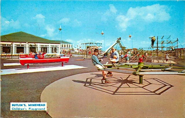 POSTCARD OF BUTLINS Minehead - Children's Playground, posted 1968 £1.50 ...