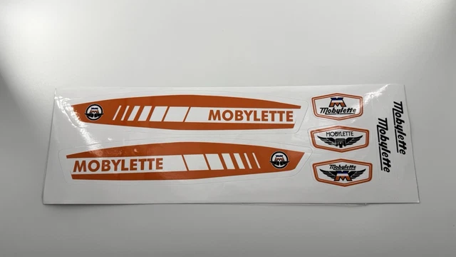 MOTOBÉCANE MOBYLETTE LOGO Aufkleber Orange Kleber Sticker Emblem MBK ...