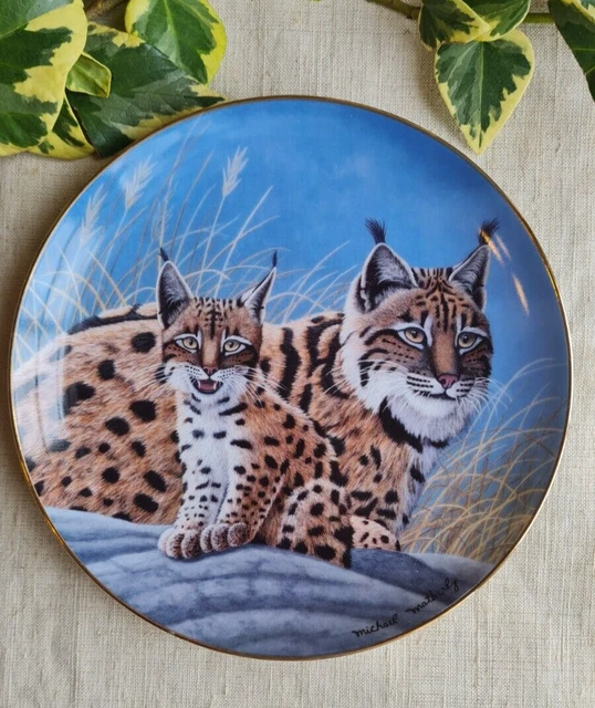 ASSIETTE PORCELAINE WEDGWOOD Signe Michael Matherly Collection Lynx EUR ...