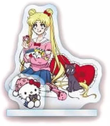 USAGI TSUKINO X Hello Kitty Sailor Moon x Sanrio Acrylic Stand 7x7x4cm ...