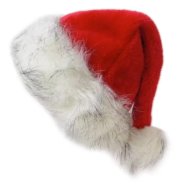 ADULT PLUSH SANTA Hat Comfortable Hat Traditional Red and White for Cosplay $16.09 - PicClick AU