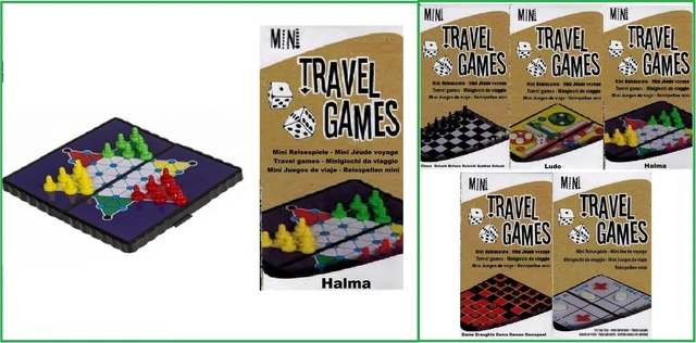 MINI HALMA GAME Magnetic Travel Game Travel Games Approx. 13x7 CM £4.73 ...