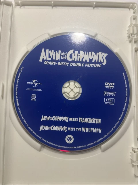 ALVIN AND THE Chipmunks Scare-Riffic Double Feature DVD Frankenstein ...
