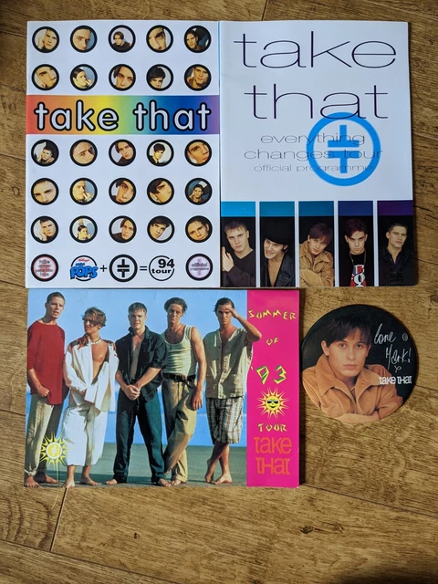 TAKE THAT TOUR Concert Programmes and large Mark Owen badge $23.97 ...