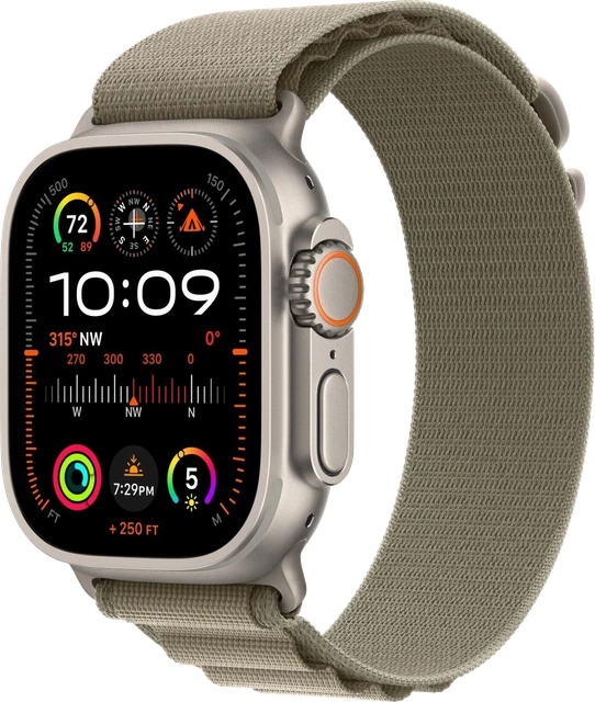 APPLE WATCH ULTRA 2 Titan Alpine Loop Oliva Small MREX3 Eccellentemente ...