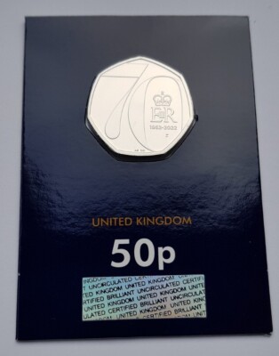 2022 ROYAL MINT Queen Elizabeth II Platinum Jubilee Coin 50p Fifty ...