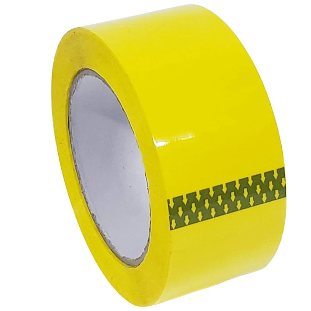 YELLOW PACKING TAPE 48Mmx66M Low Noise Adhesive Parcel Box Postal ...