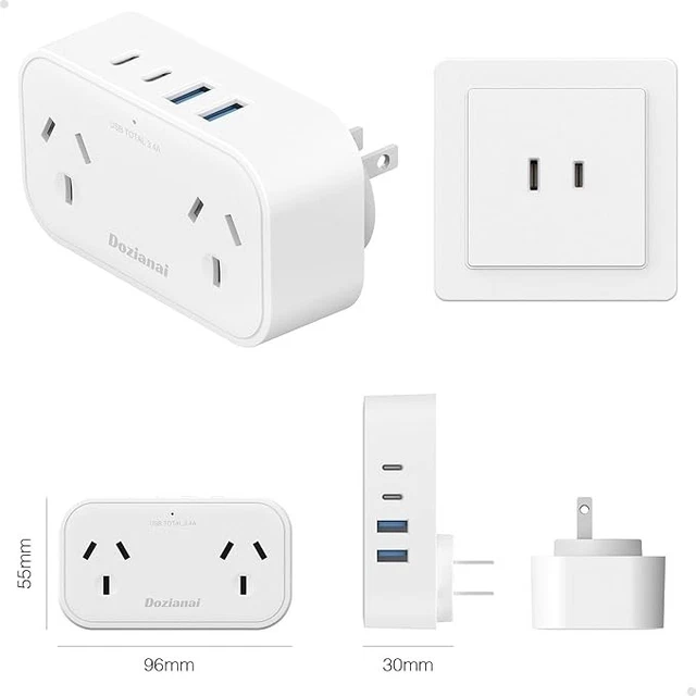 JAPAN TRAVEL ADAPTER, AU to Japan Plug Adapter Type A Travel Power Plug ...