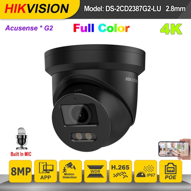 Hikvision Ds 2cd2387g2 Lu 8mp 4k Full Color Colorvu Acusense Ip Camera