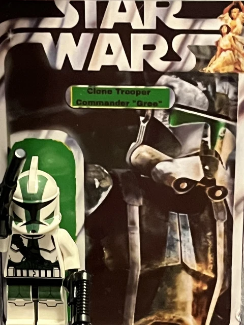 LEGO STAR WARS P1 Clone Commander Gree Minifigure Display Set W ...