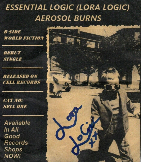 RARE VINTAGE ESSENTIAL Logic 'Lora Logic' X-Ray Spex Aerosol Burns ...