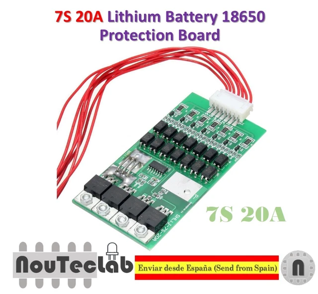 7S 20A LI-ION Lithium Battery PCB BMS 18650 Charger Protection Board ...