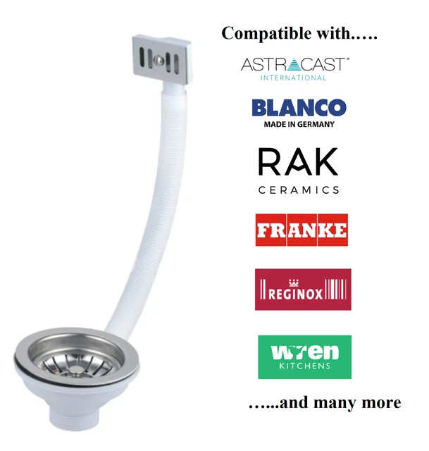 1.0 BOWL BASKET Strainer Waste fits Franke 90mm Sink With Overflow £14. ...