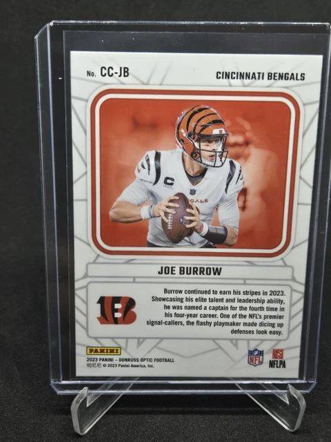 2023 PANINI DONRUSS Optic Joe Burrow Capitano in carica inserto Bengals ...