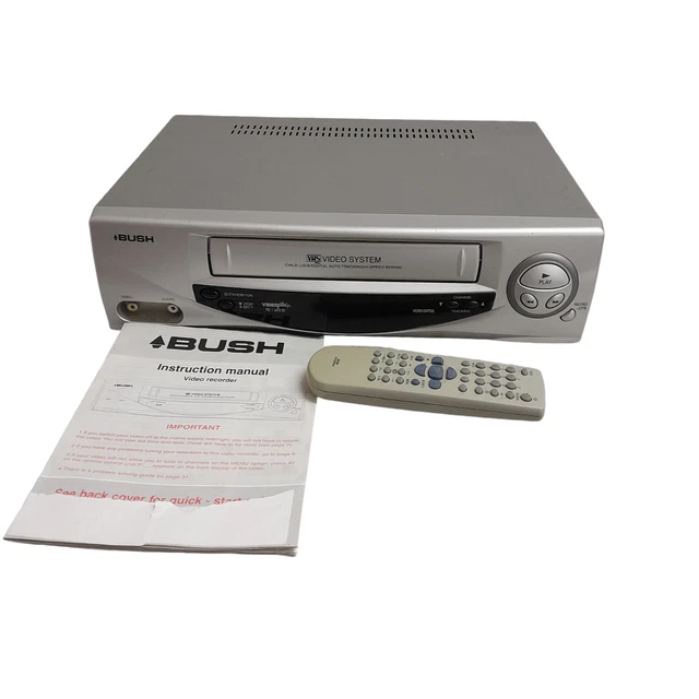 BUSH VCR VHS Video Cassette Player With Remote - Pat Tested £19.99 ...
