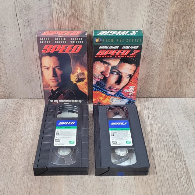 SPEED 1 & 2 VHS Double Feature! Starring Sandra Bullock 20th Century ...