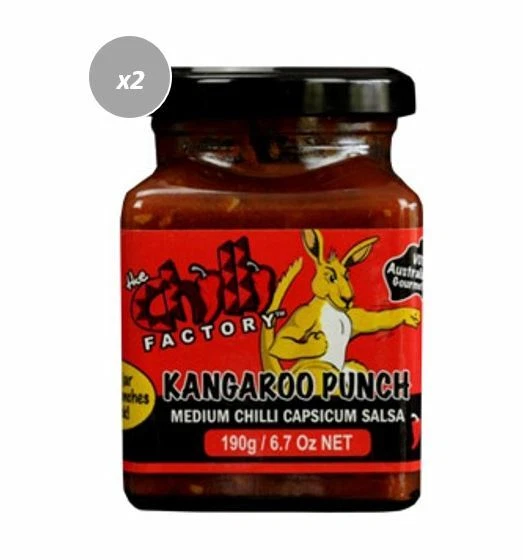 906112 2 X 190G THE CHILLI FACTORY KANGAROO PUNCH MEDIUM CHILLI ...